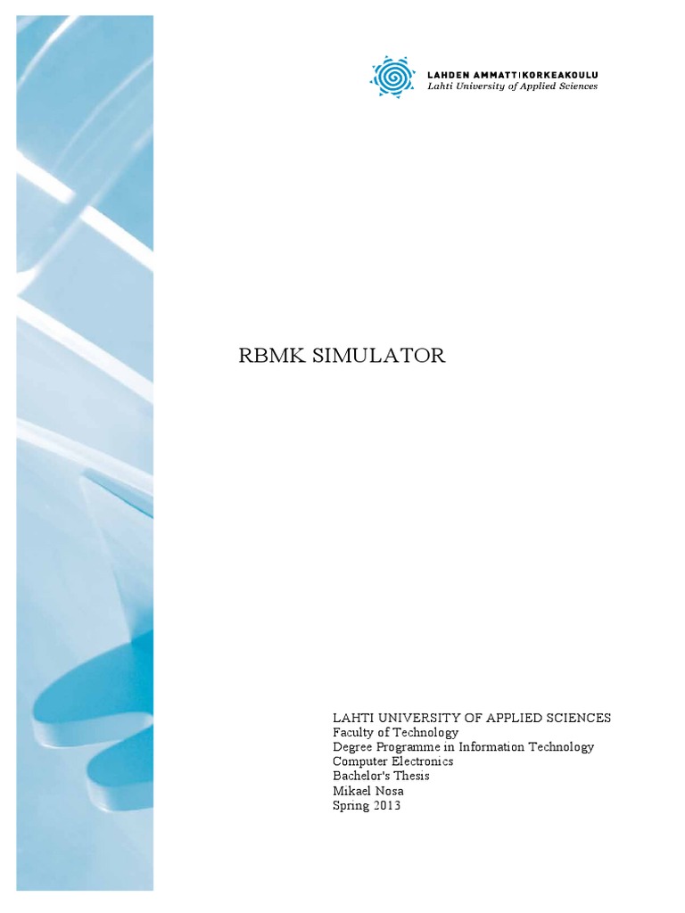 RBMK Simulator | PDF | Nuclear Fuel | Nuclear Reactor
