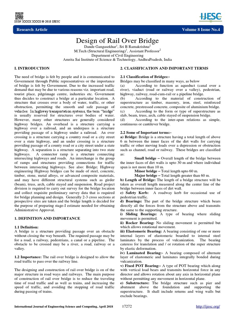 Imp Design of Rail Over Bridge | PDF | Bridge | Foundation (Engineering)
