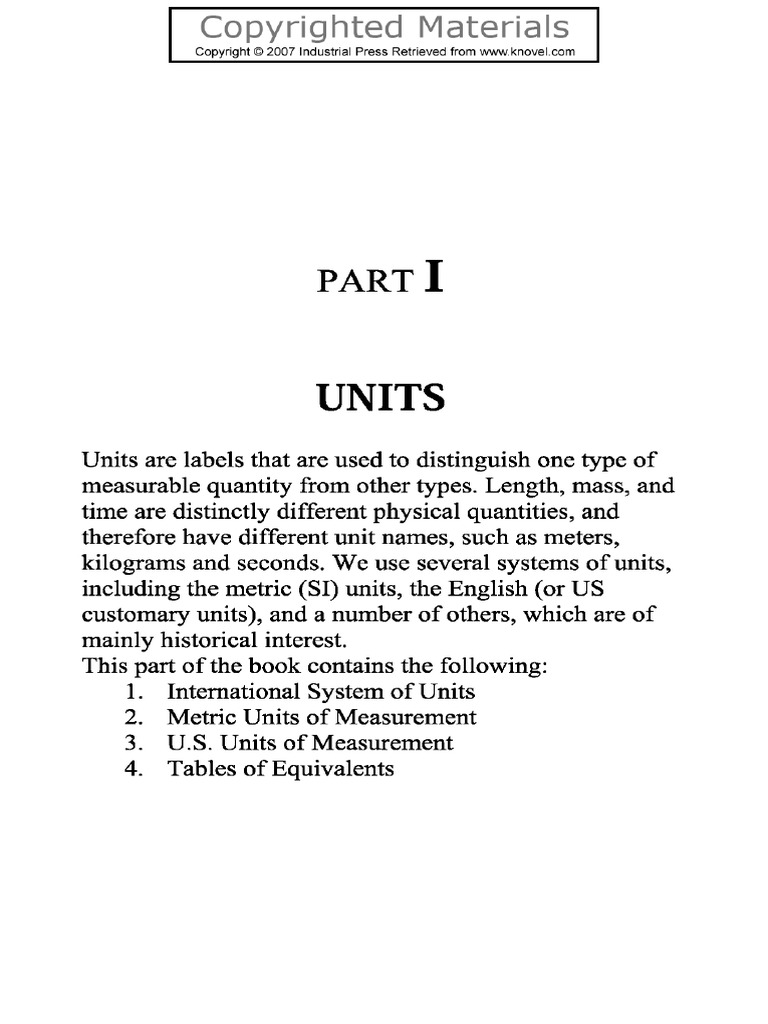 Units: 3. U.S. Units of Measurement 4. Tables of Equivalents | PDF ...