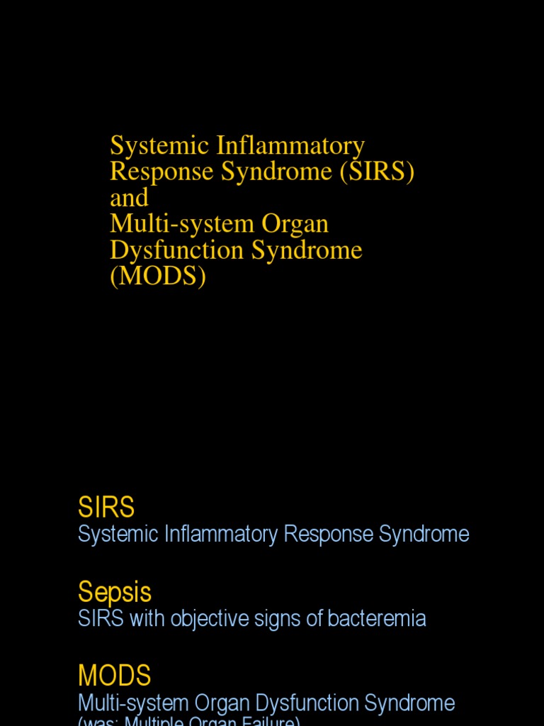 SIRS Tutorial | PDF | Inflammation | Sepsis
