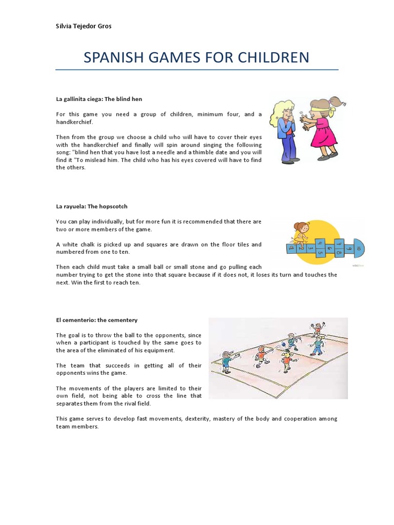 Spanish Games For Children | PDF | Sports | Leisure