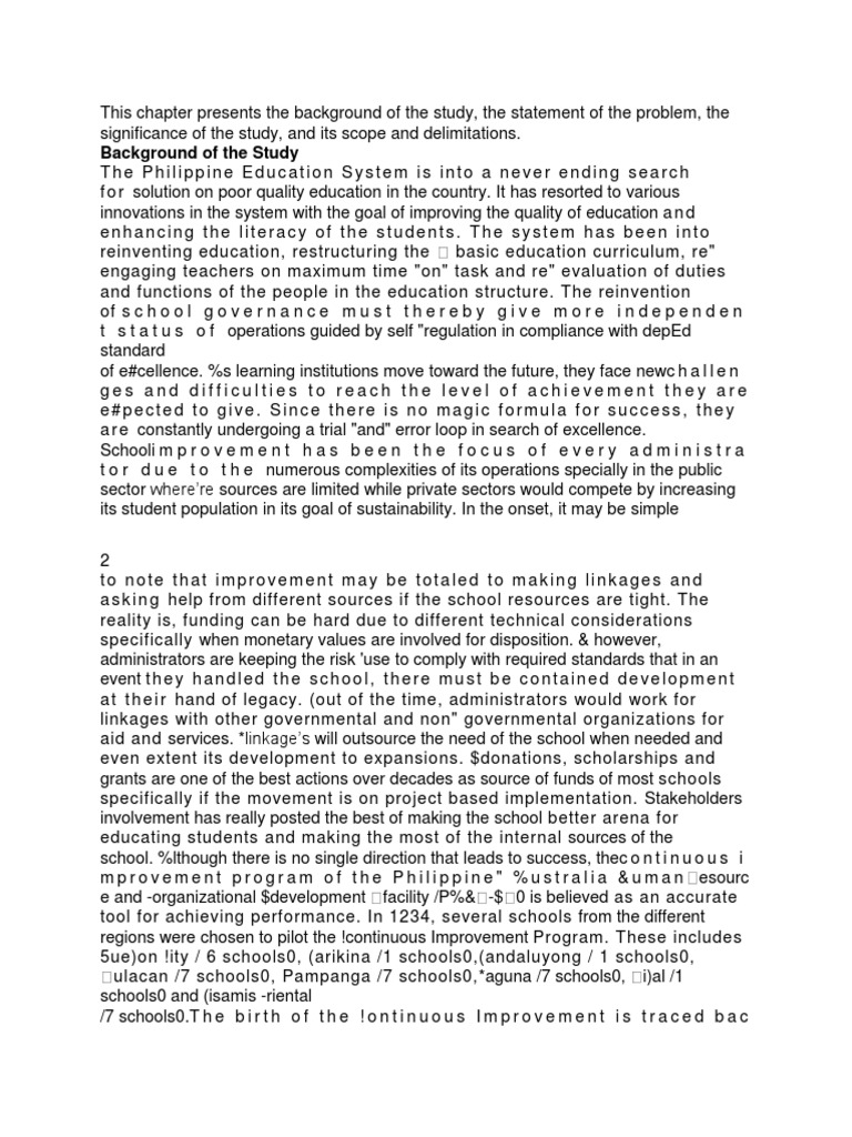 Background of The Study | PDF | Doctor Of Philosophy | Professor