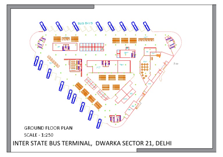 Bus Bays: Ground Floor Plan SCALE - 1:250 | PDF