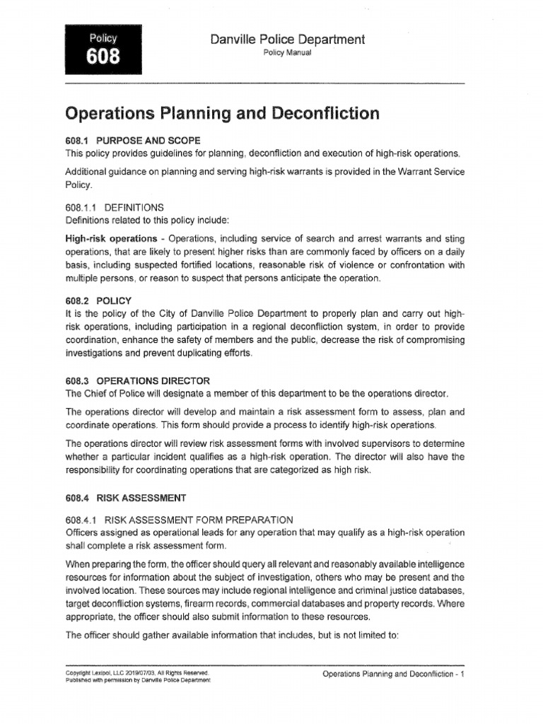 Danville Police Department Policy Manual | PDF