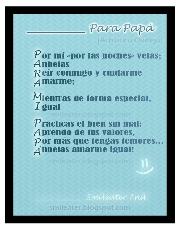Acrostico Al Padre | PDF