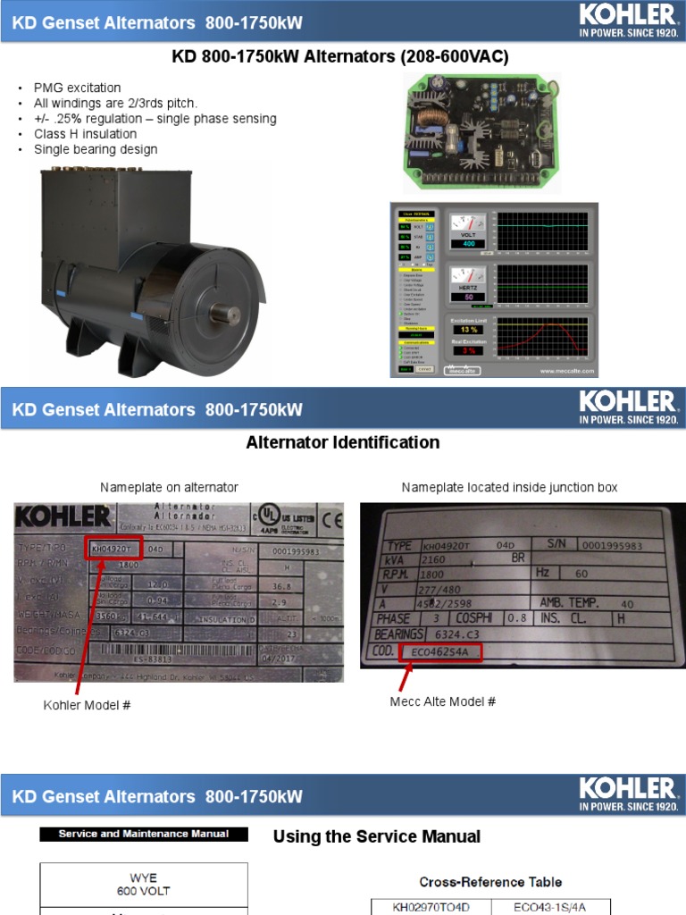 K135 Alternators | PDF | Electric Generator | Fuse (Electrical)