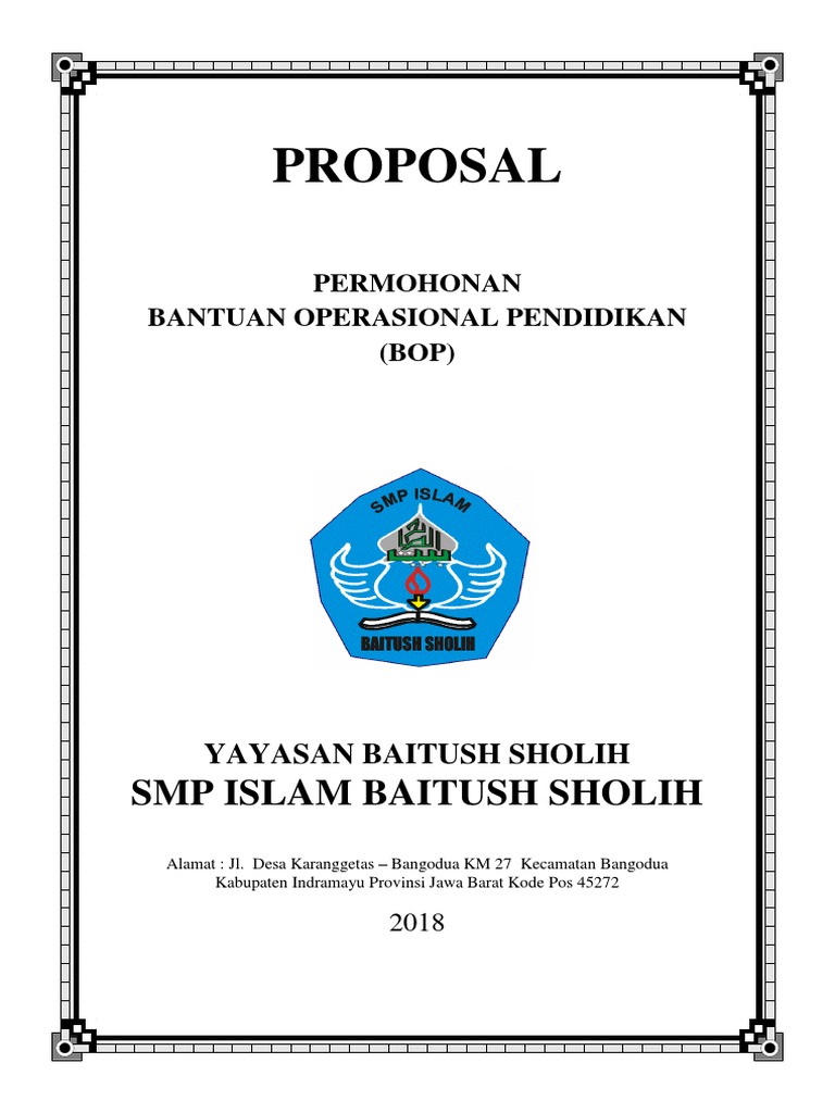 Proposal Bop | PDF | Karier & Perkembangan