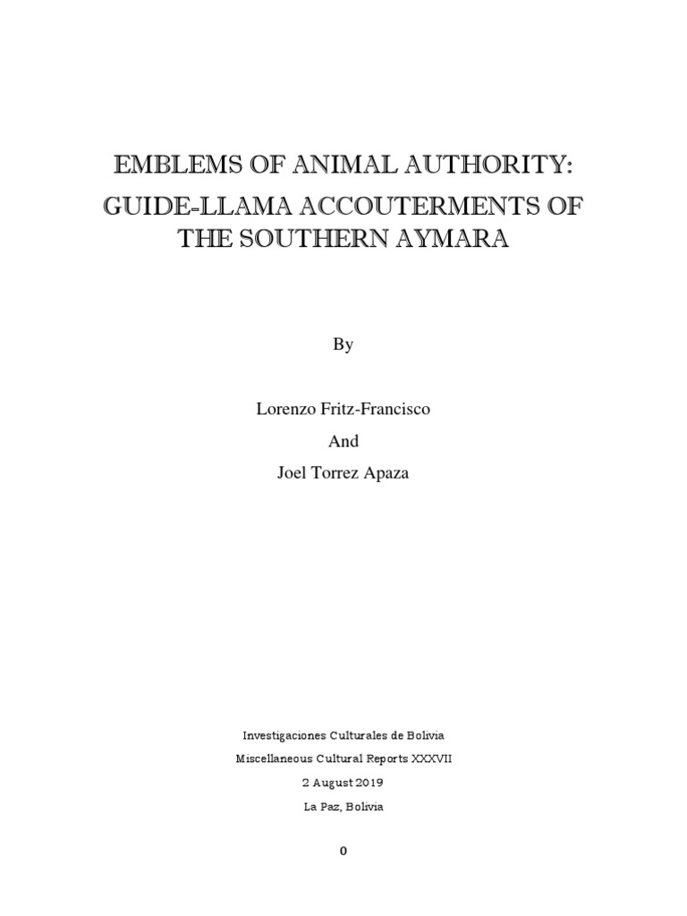 Emblems of Animal Authority | PDF | Inca Empire | Braid
