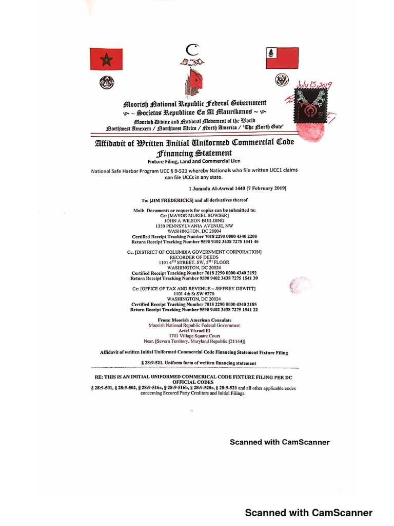 Ucc-1 Lien Jim Fredericks | PDF