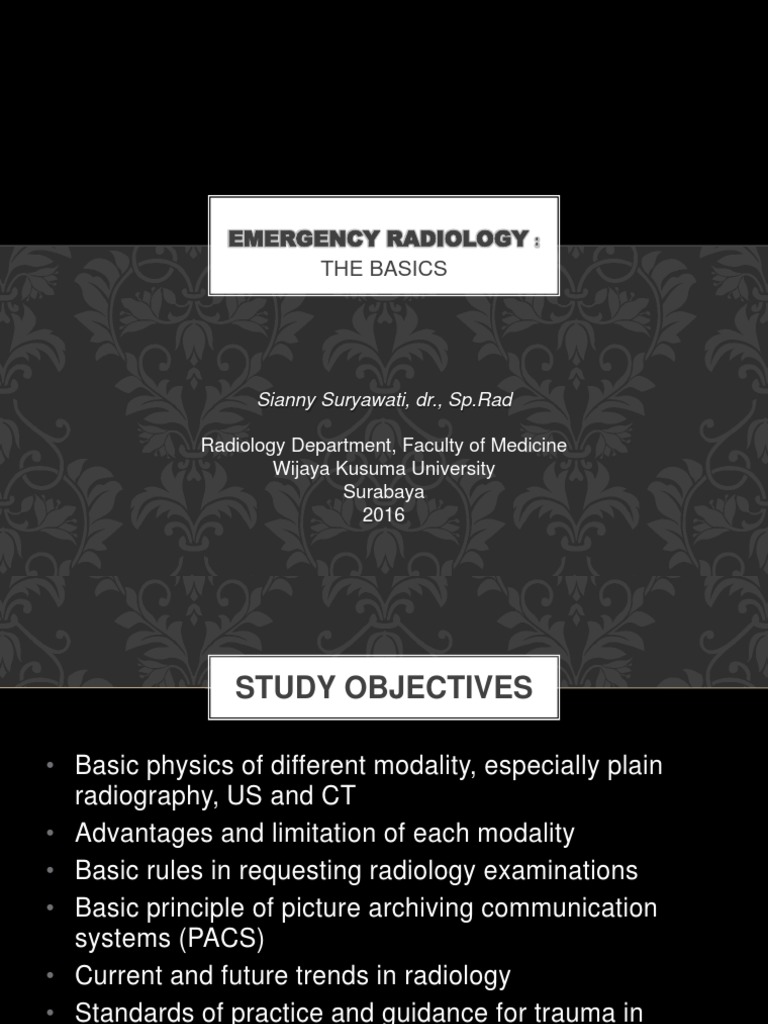 Emergency Radiology: The Basics | PDF | Radiology | Ct Scan