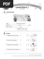 Let's Go 1 Test (Units 5-8) | PDF | Language Arts & Discipline