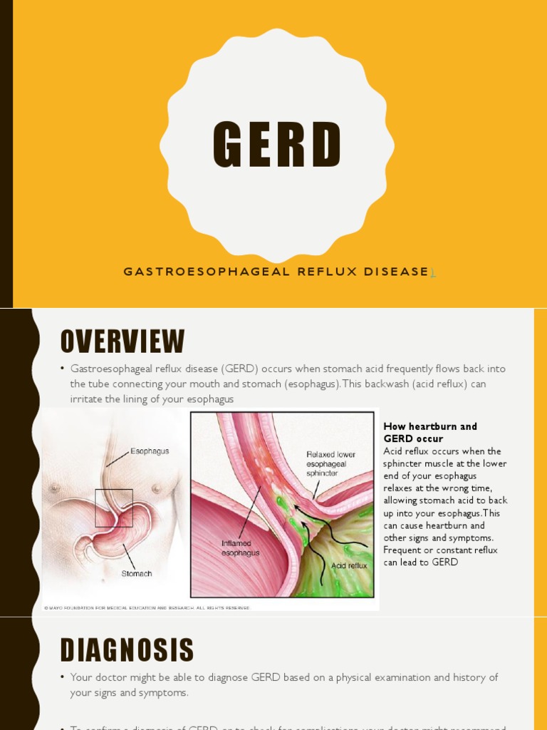 Gerd | PDF | Gastroesophageal Reflux Disease | Esophagus
