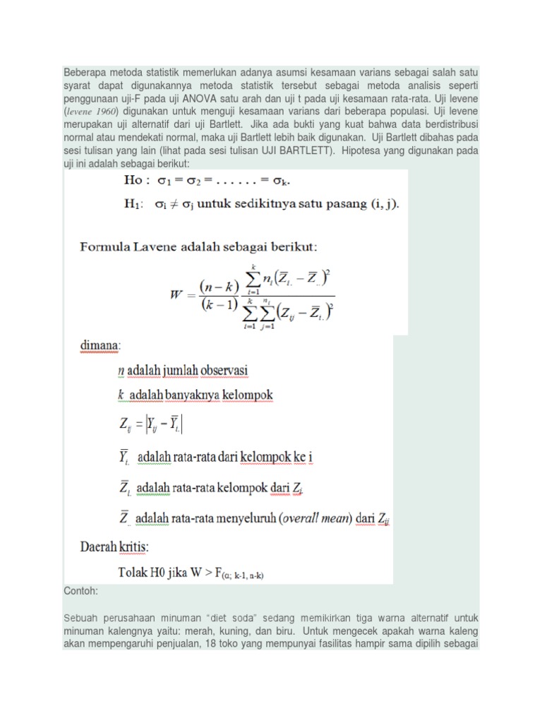 Uji Levene | PDF