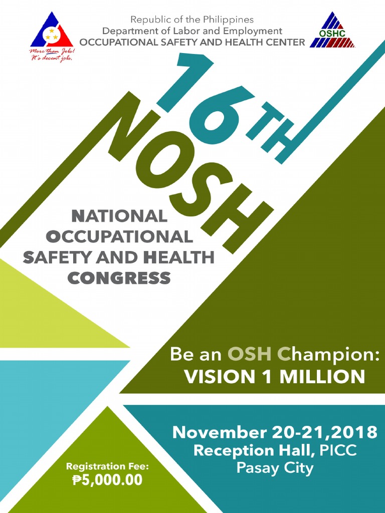 NOSH Congress 2018 Invitation | PDF | Occupational Safety And Health ...