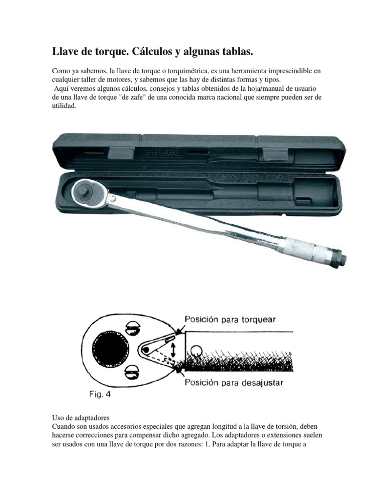 Llave de Torque | PDF