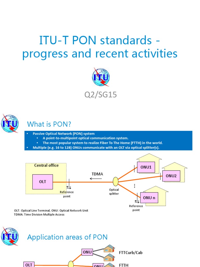 ITU-T PON Standards Overview | PDF | 4 G | Communications Protocols