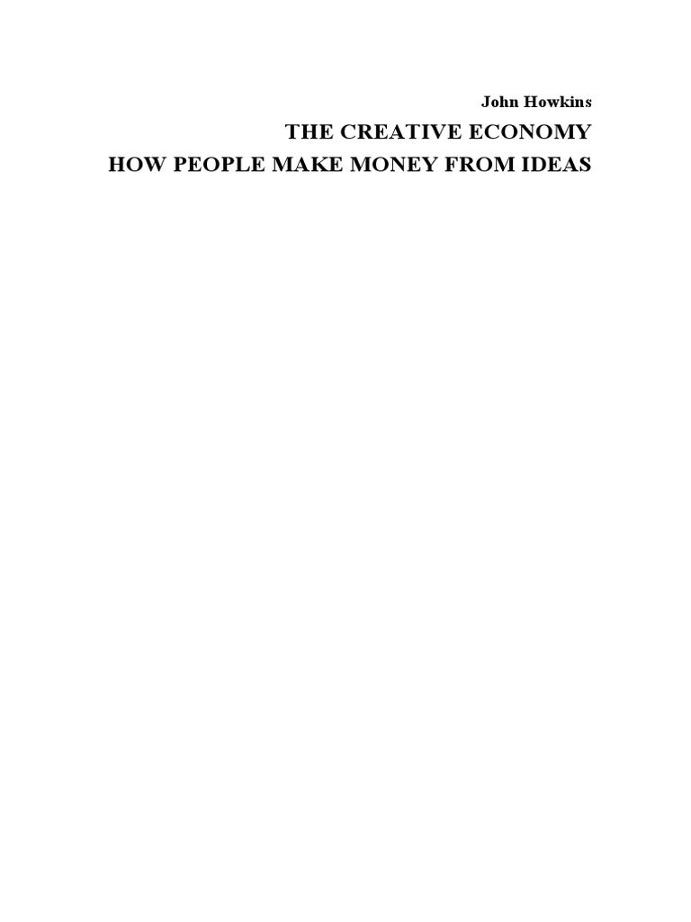 The Creative Economy - John Howkins | PDF | Copyright | Creativity