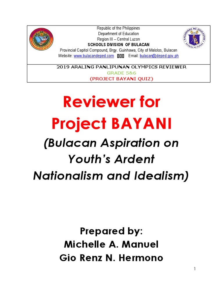 Project Bayani | PDF