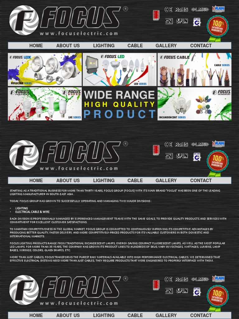 Focus Electric | PDF | Incandescent Light Bulb | Lighting