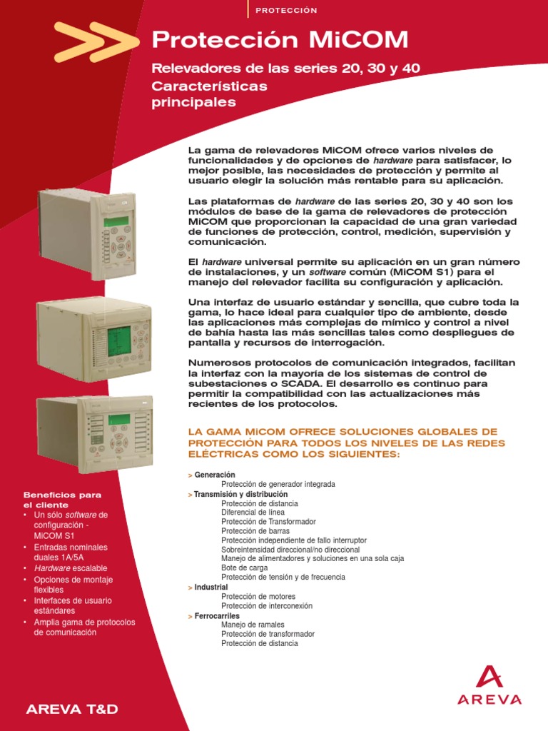 MiCOM PDF | PDF | Scada | Transformador