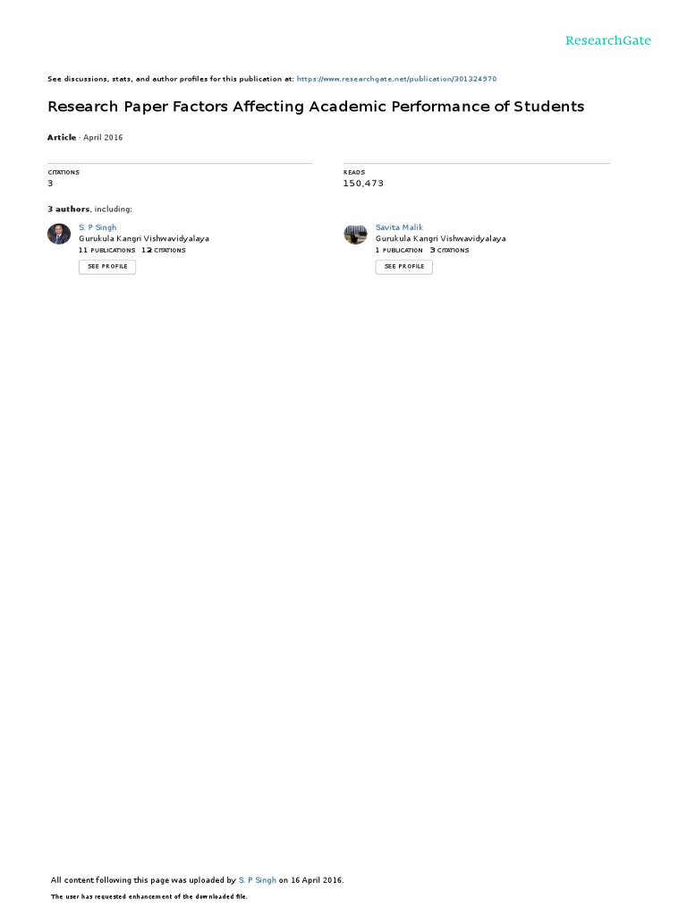 Factors Influencing Student Performance | PDF | Regression Analysis ...