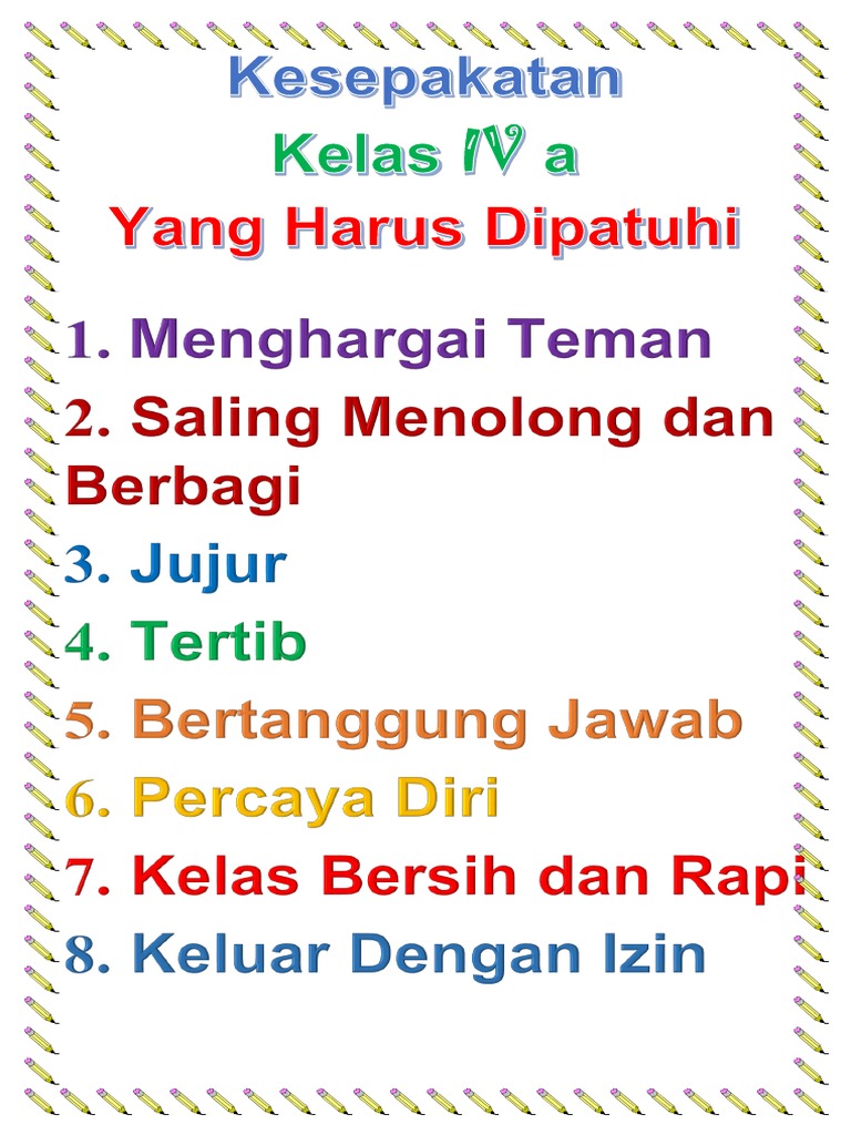 Kesepakatan Kelas IV A | PDF Kesepakatan Kelas IV A | PDF