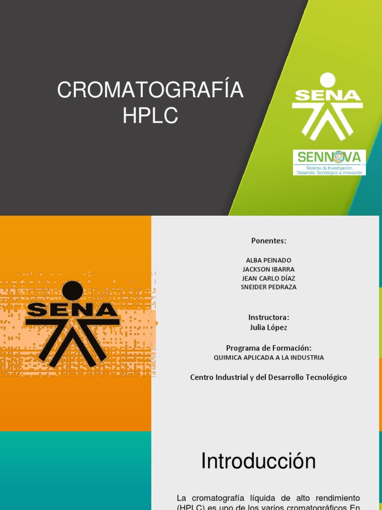 Cromatografía HPLC | PDF | Cromatografía líquida de alto rendimiento ...