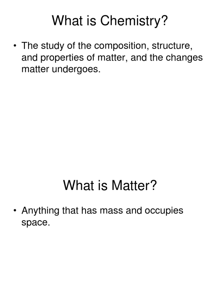 Understanding Chemistry and Matter Basics | PDF | Science & Mathematics