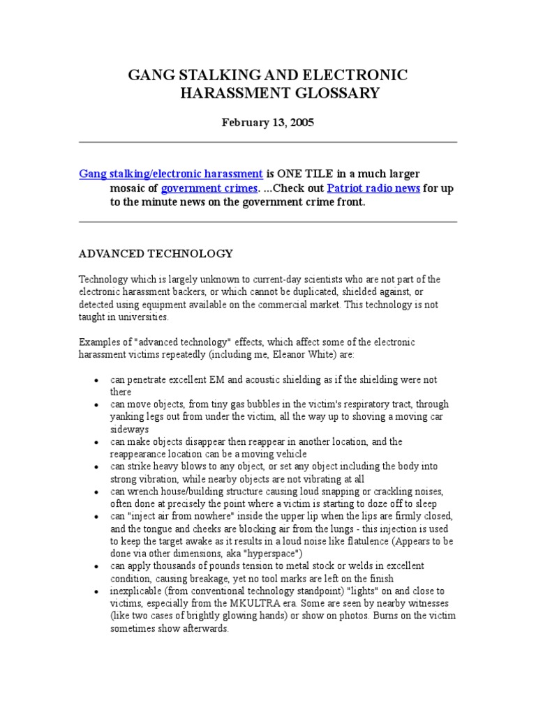 Stalking and Electronic Harassment | Download Free PDF | Stalking ...