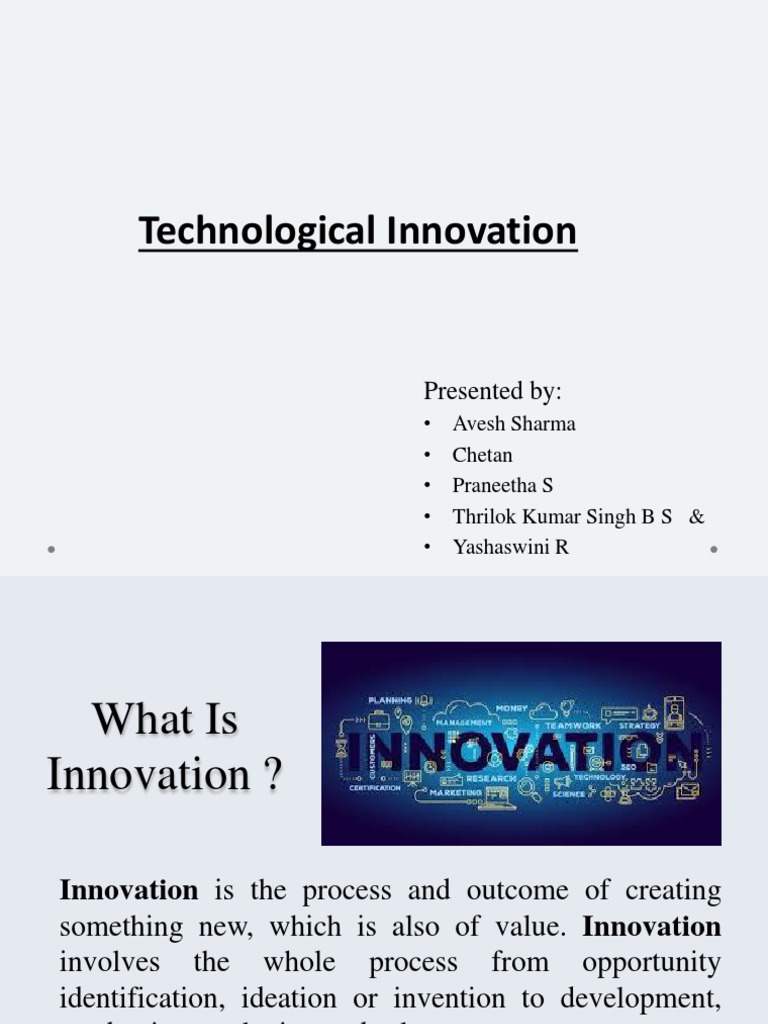 Technological Innovation Overview for Class 12 | PDF | Innovation ...