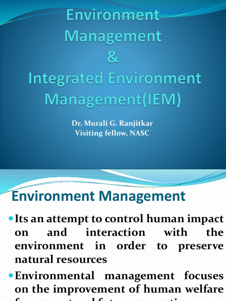 Integrated Environment Management (IEM) | PDF | Environmental Policy ...