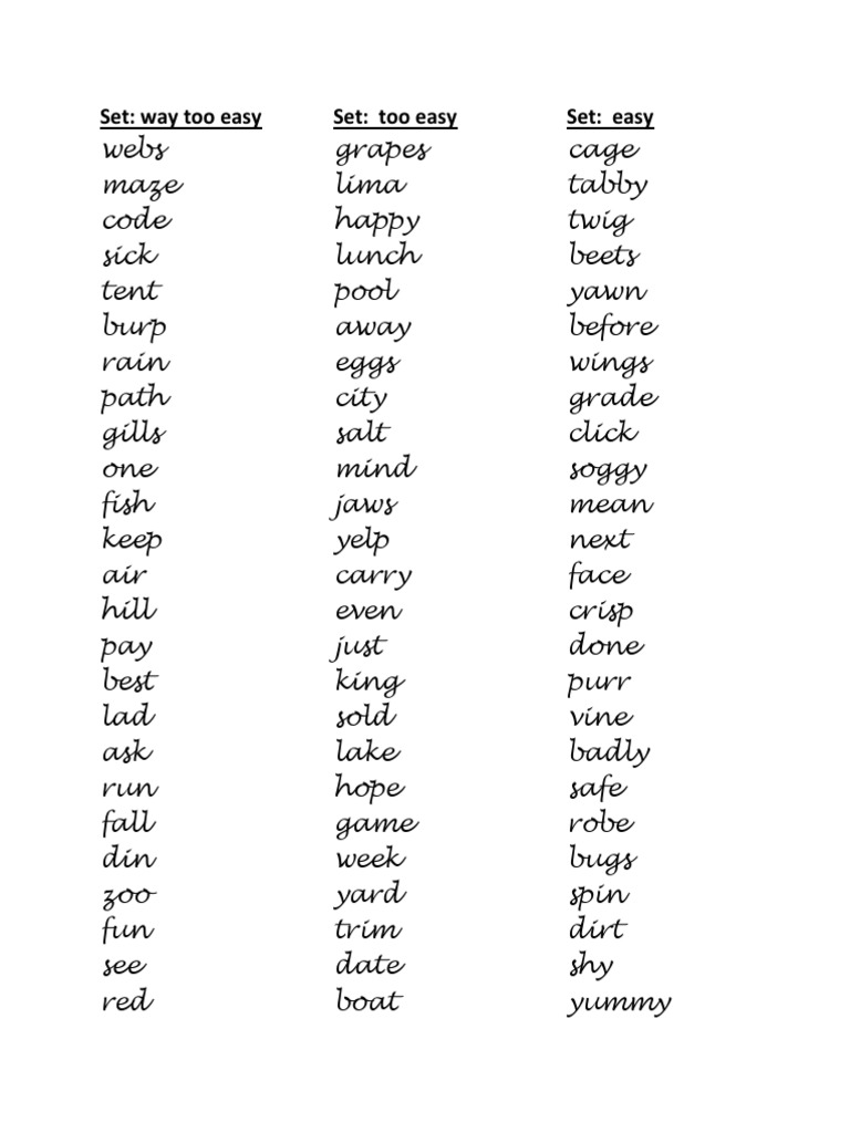 Set: Way Too Easy Set: Too Easy Set: Easy | PDF | Nature | Nature