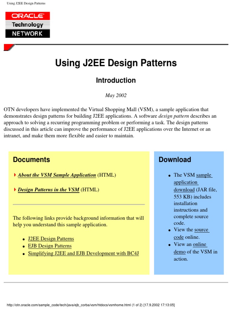 (Oracle) J2EE Design Patterns | PDF | Model–View–Controller | Enterprise Java Beans