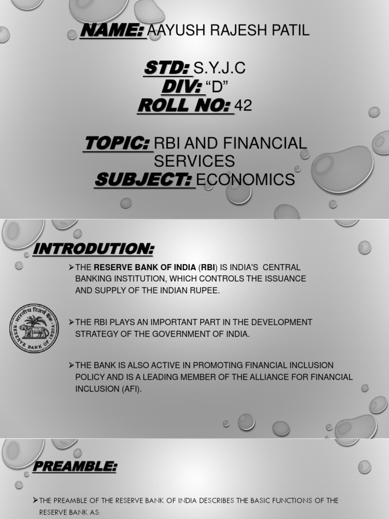 Name: STD: Div: Roll No: Topic: Subject:: Aayush Rajesh Patil | PDF | Open Market Operation ...