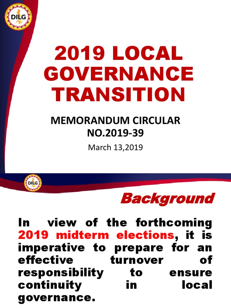 Guidelines for Ensuring a Seamless Transition of Local Governance ...