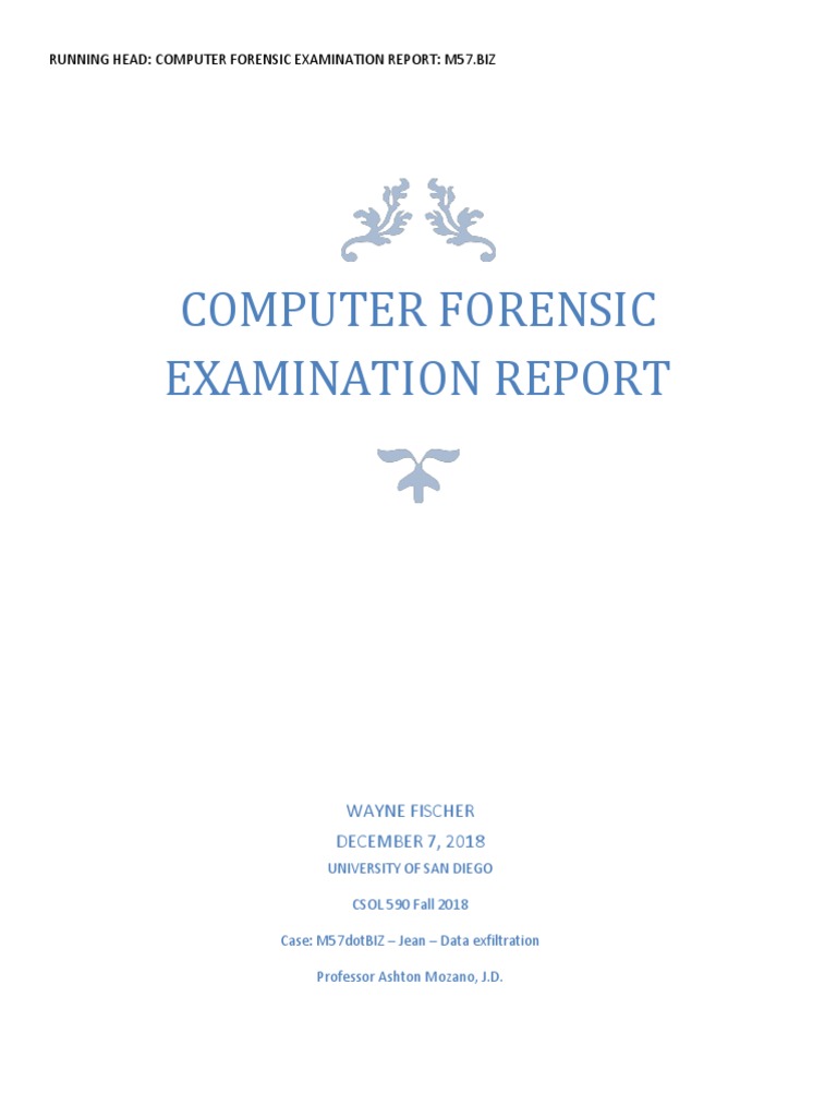 Csol 590 Computer Forensic Examination Report | PDF | Usb Flash Drive ...