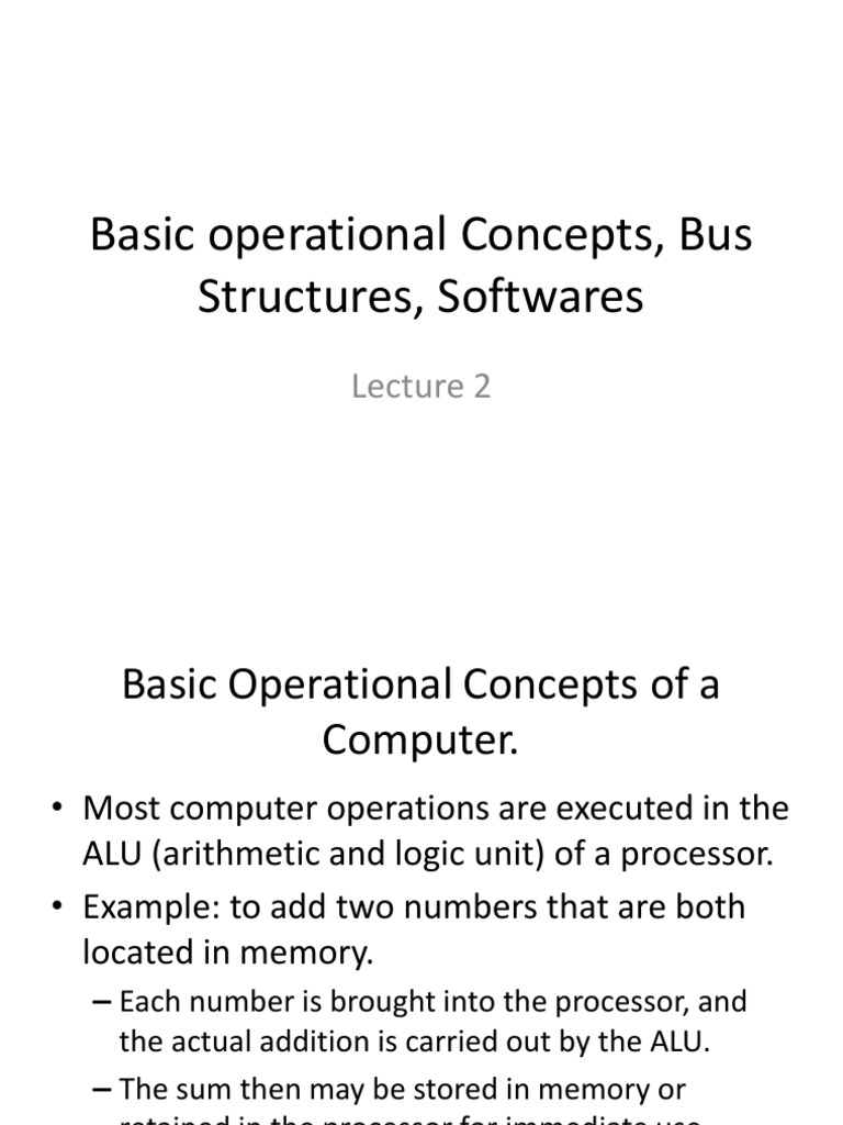 Basic Operational Concepts | PDF | Computer Program | Programming