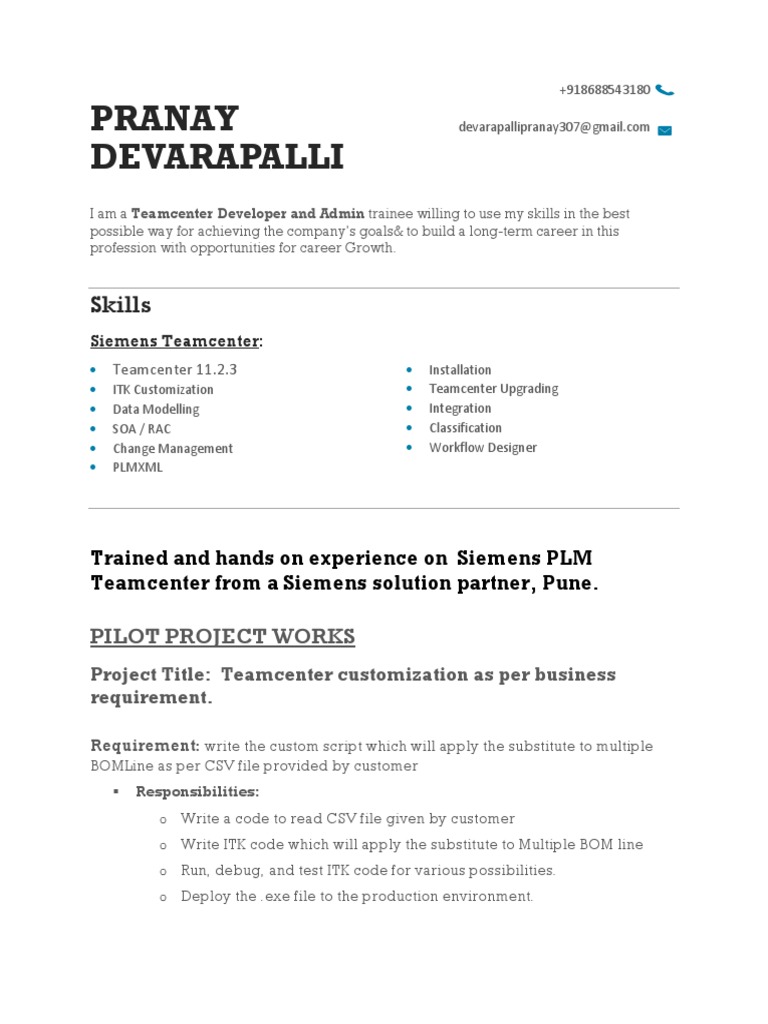 Teamcenter Developer Skills and Projects | PDF | Backup | Comma ...