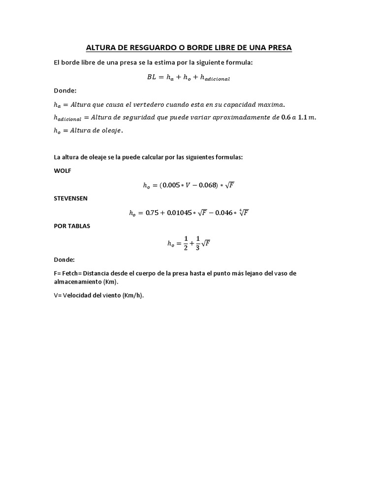 Borde Libre | PDF
