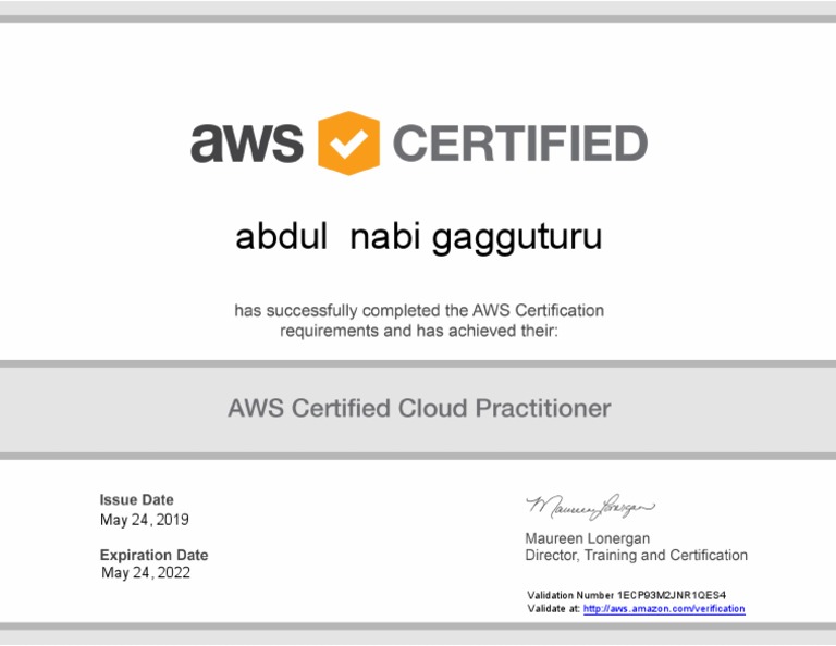 AWS Certified Cloud Practitioner Certificate PDF | PDF | Business