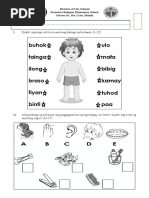 Kindergarten Quarter 2 Assessment | PDF