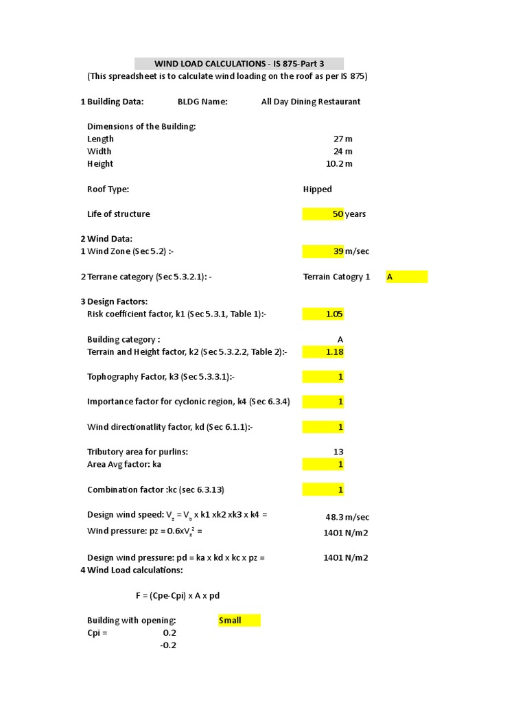 Wind Load Is 875 | PDF | Earth Phenomena | Meteorology