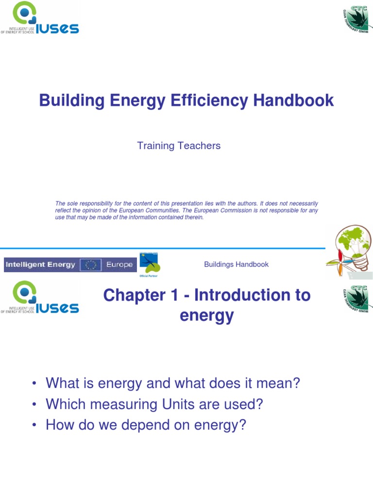 Building Energy Efficiency Handbook: Training Teachers | PDF ...