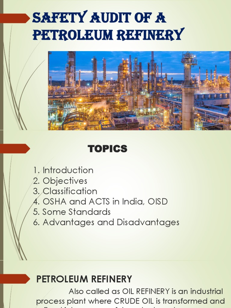 Safety Audit of A Petroleum Refinery | PDF | Audit | Oil Refinery