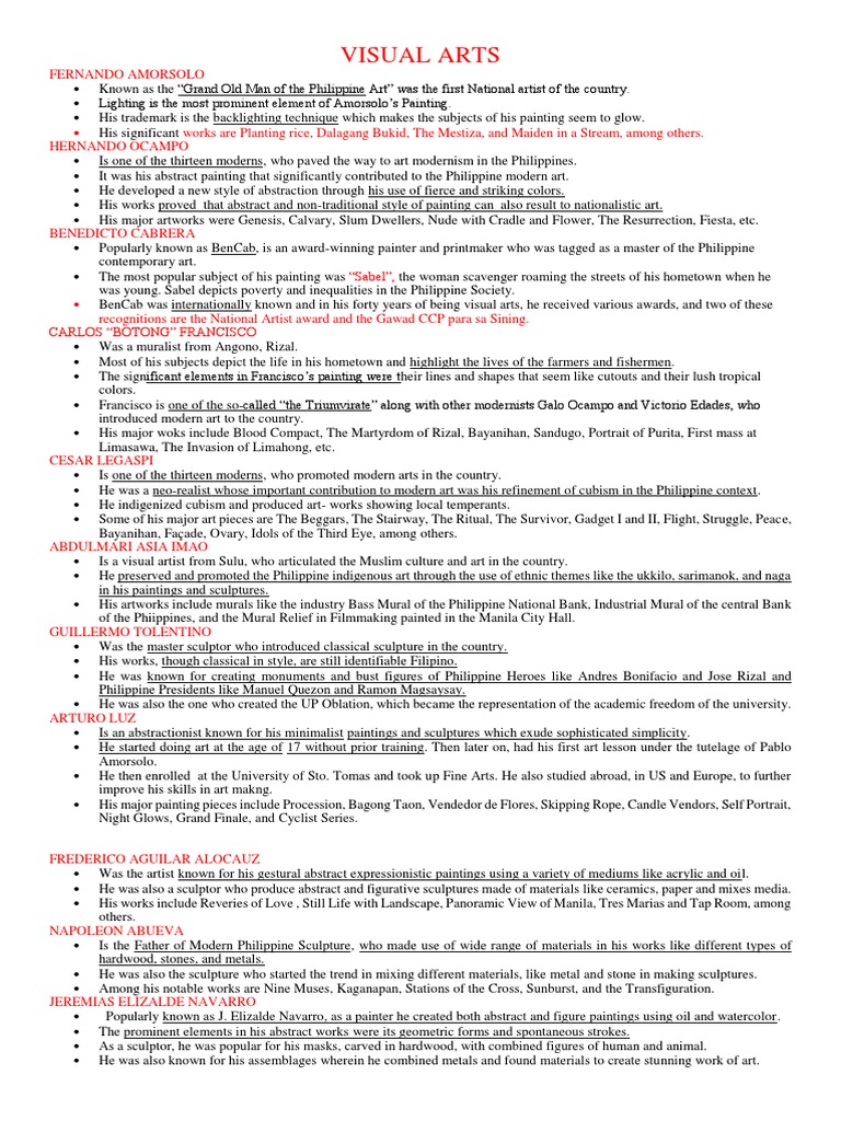 VISUAL ARTS Contemporary Arts | PDF | Paintings | Sculpture