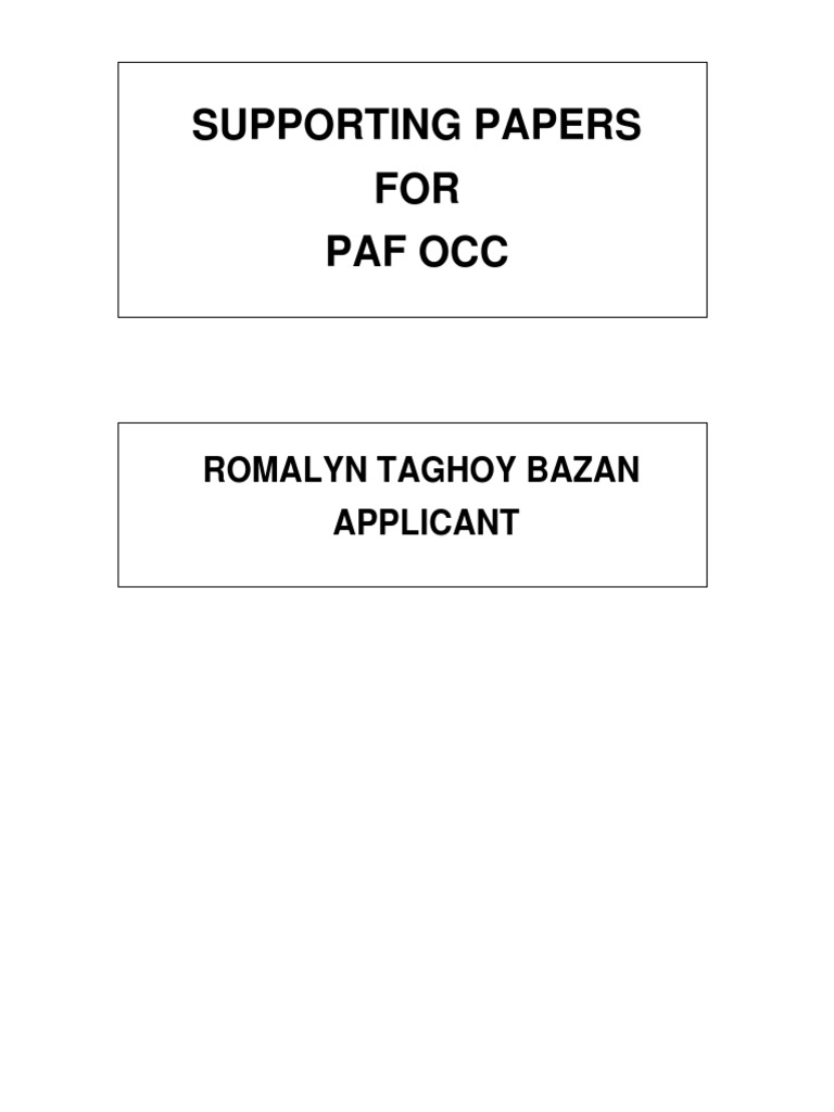 Supporting Papers | PDF