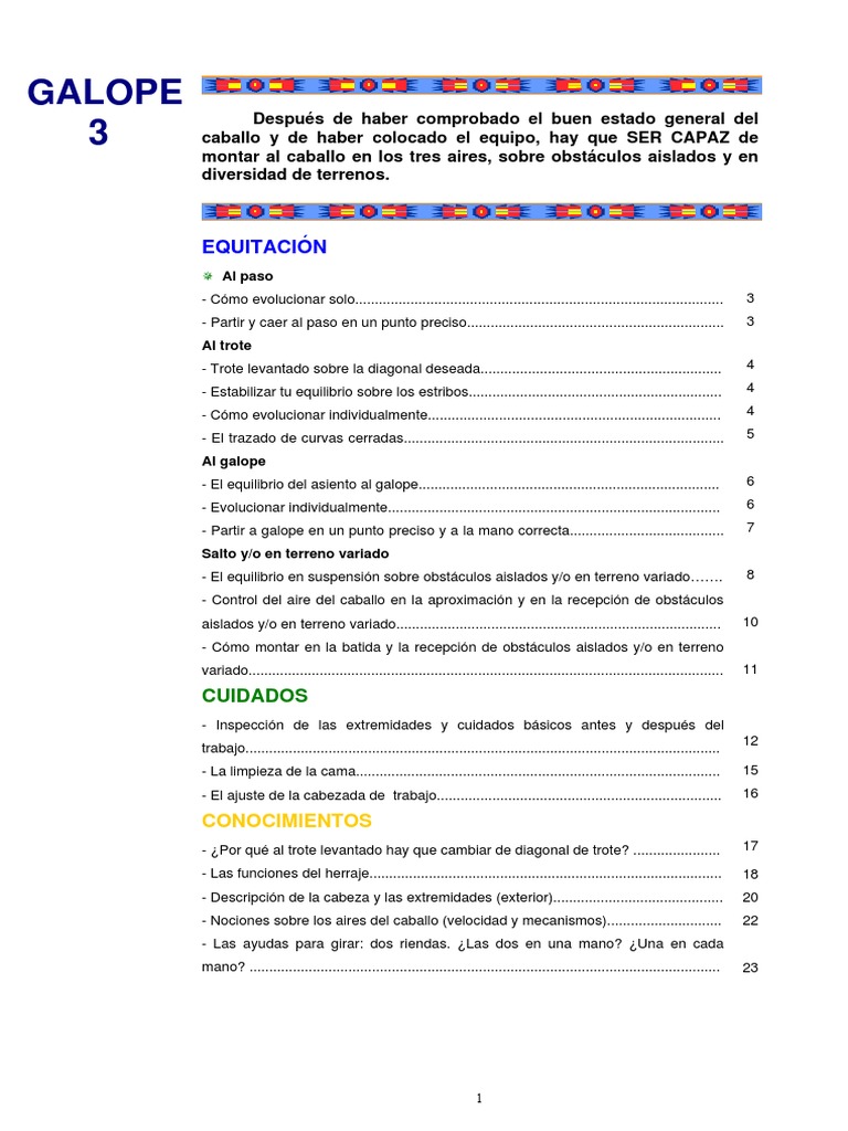 Galope 3. Libro PDF | PDF | Caballos | Equus