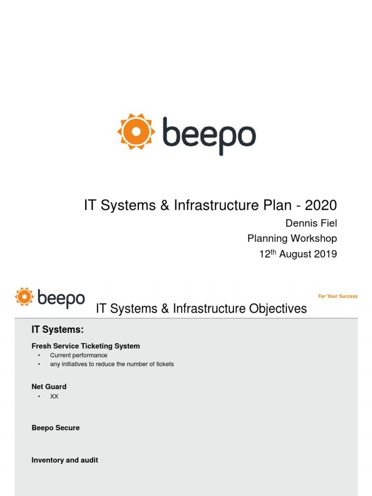 IT & Infrastructure Plan | PDF | Network Switch | Computer Network