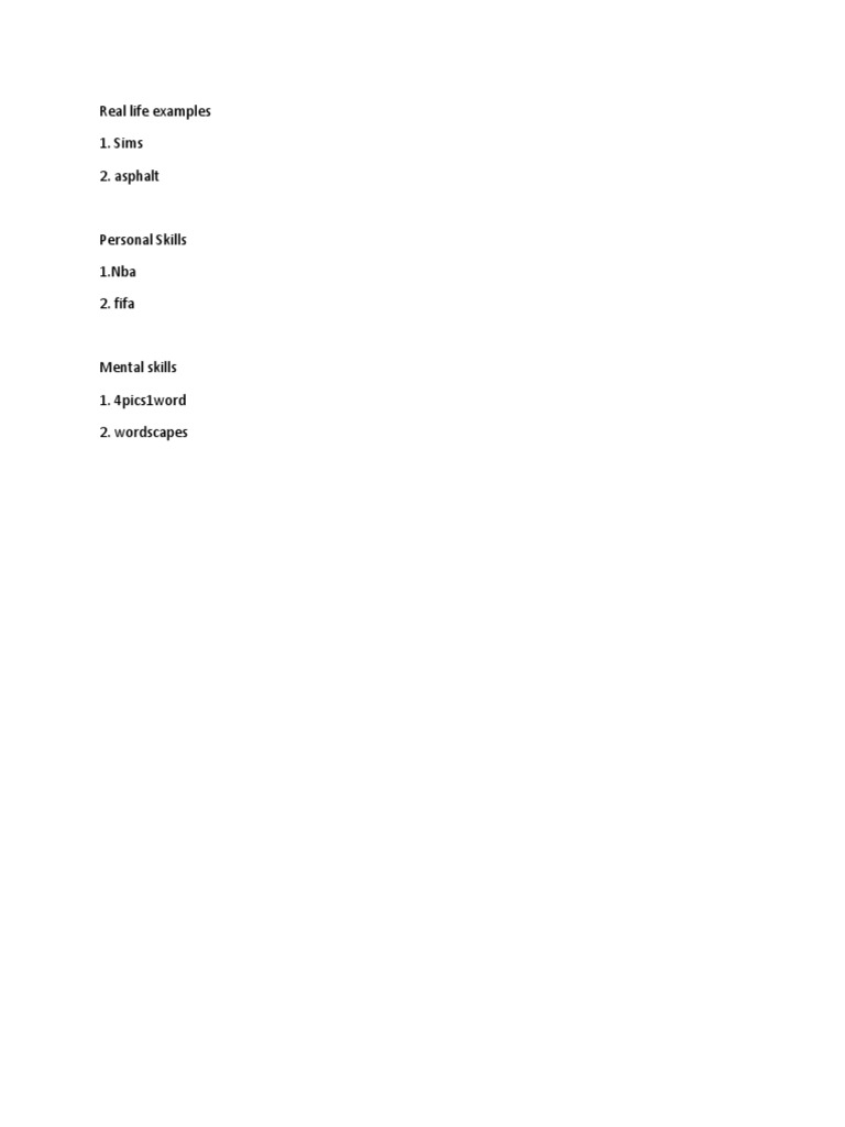 Real Life Examples | PDF