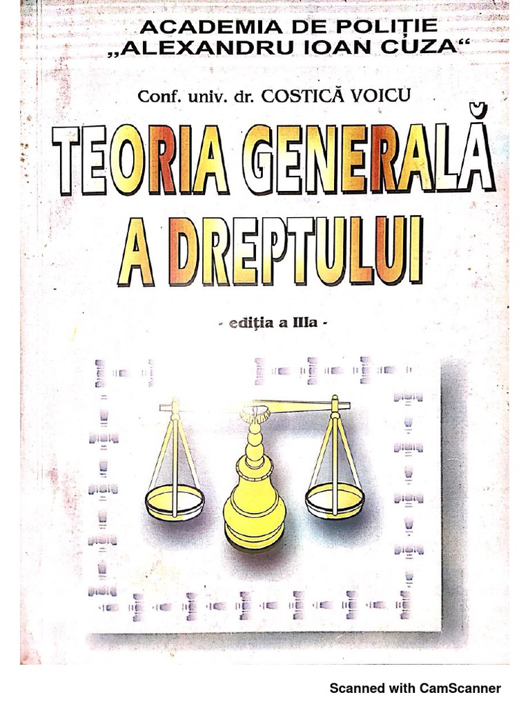 Teoria Generala A Dreptului, Conf. Univ. Costică Voicu | PDF